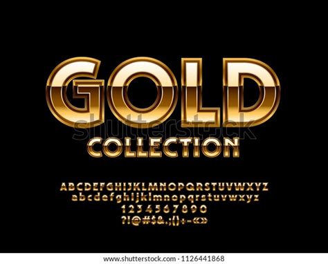 Vector Luxury Gold Alphabet Collection Elegant Stock Vector Royalty