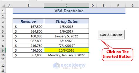 How To Use Vba Datevalue Function In Excel 6 Examples Exceldemy