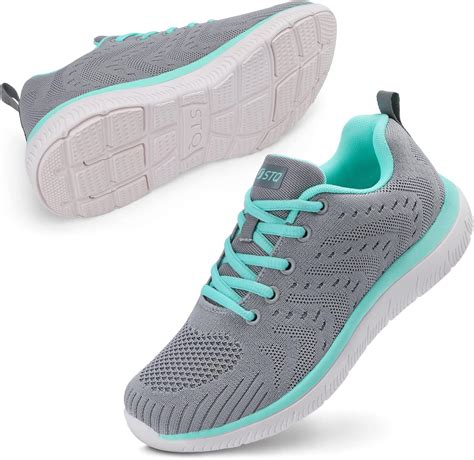 Stq Walking Shoes For Women Casual Lace Up Lightweight