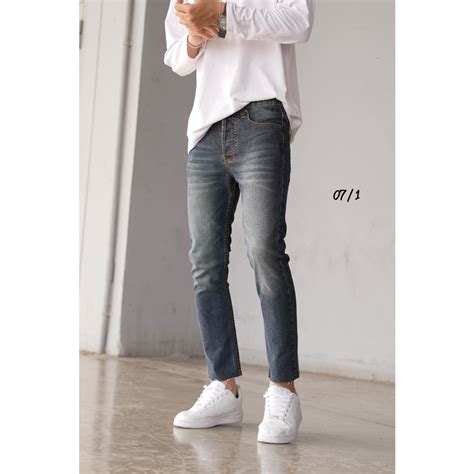 กางเกงยีนส์ทรงเดฟ กึ่งกระบอกเล็ก ขาเต่อ No Ds071 Namew Thaipick