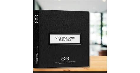 Corporate Operations Procedures Manual 3 Ring Binder Zazzle
