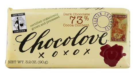Chocolove Fair Trade Dark Chocolate Bar 73 Plain 3 2 Oz Vitacost