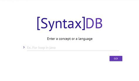syntaxdb a powerful search engine for programmers