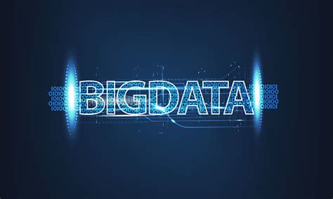 Teks Teknologi Bigdata Dengan Konsep Latar Belakang Ilustrasi Vektor
