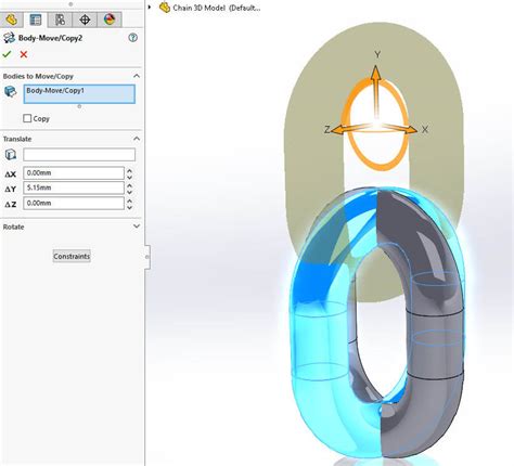 Solidworks Chain Design Using Features And Pattern