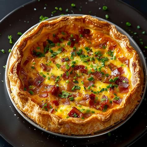 Premium Photo A Classic French Tart Filled With A Delicious Savory