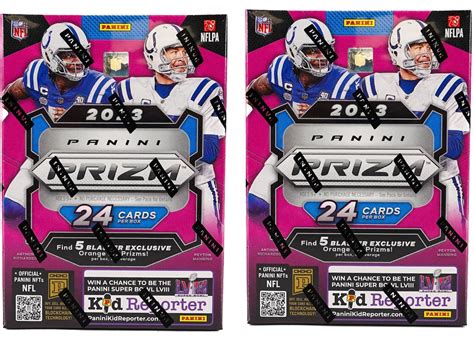 2023 Panini Prizm Football Hobby Blaster Box Orange Ice Prizms 2x Lot