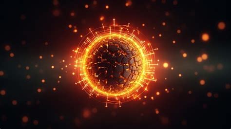 Premium Ai Image Digital Technology Planet Structure With Abstract Particle Sphere Science