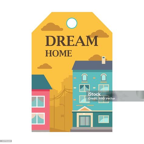 도시 라이프 스타일 광고 벡터 일러스트레이션을위한 태그 디자인 건물과 건축물이 있는 스티커 홍보 광고 라벨 또는 배지 템플릿 가격에 대한 스톡 벡터 아트 및 기타 이미지