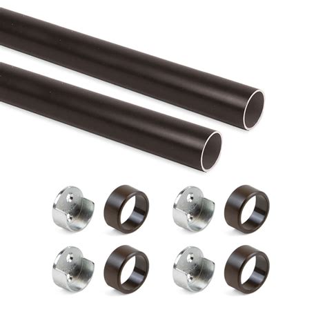 Tube De Penderie Rond 28 Mm Alu Avec Supports Par 2 EMUCA Bricozor
