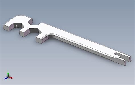 船厂用自制扳手 SOLIDWORKS 2014 模型图纸免费下载 懒石网