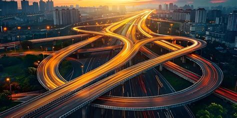 Complex Highway Interchange Network A Bird39s Eye View Concept Urban