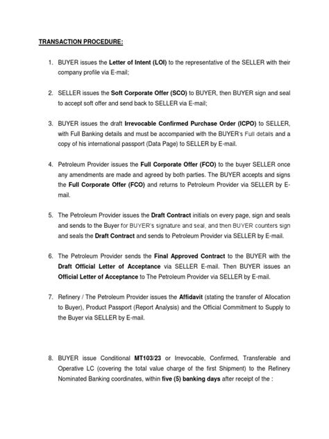 Pdf Transaction Procedure Sample Dokumentips