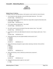Ch Anskey Revised Ciccarelli Networking Basics QUIZ Chapter ANSWER KEY Multiple Choice