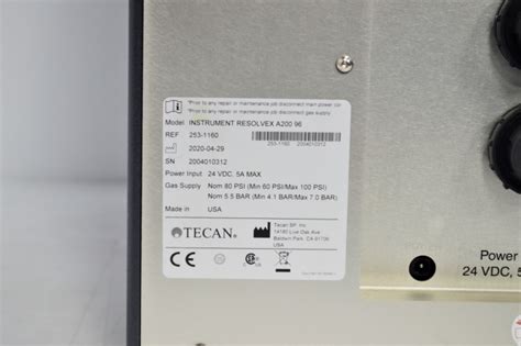 Tecan Resolvex A200 96 Ppspe Positive Pressure Processor Workstation