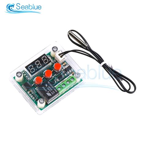 Led 디지털 온도조절기 온도 컨트롤러 온도계 스위치 모듈 방수 Ntc 센서 Dc 5v 12v 24v Ac 110