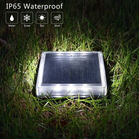 Professional Solar Decking Lights Low Profile 16 Hour Illumination