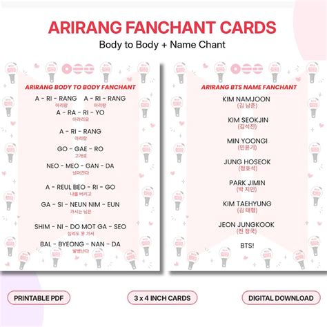 Bts Arirang Lyrics Etsy