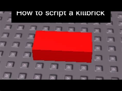 How To Script A Killbrick In Roblox Studio YouTube