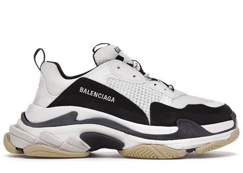 Balenciaga Triple S White Black Timetocop