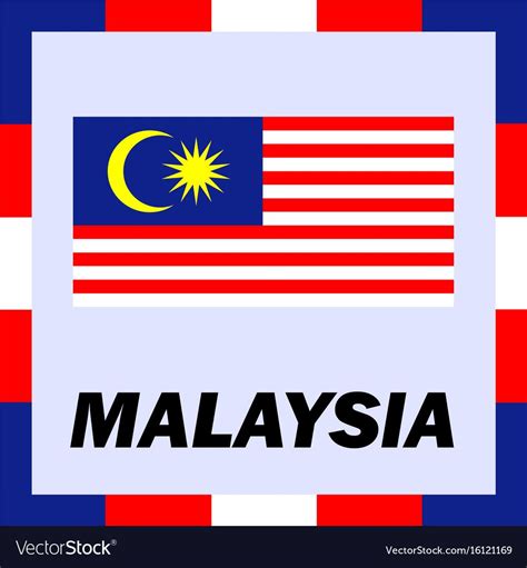 Official Ensigns Flag And Coat Of Arm Of Malaysia Vector Image