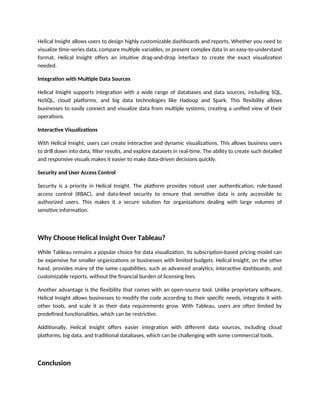 Helical Insight The Best Open Source Alternative To Tableau For Data