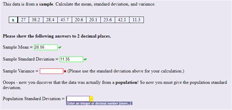 solved this data is from a sample calculate the mean