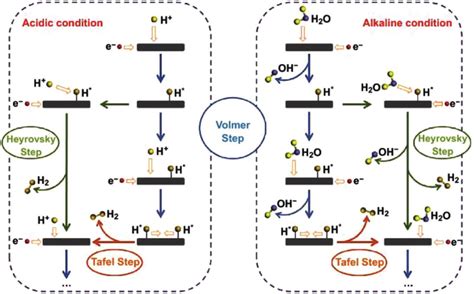 Schematic Pathways For Her Under Acidic And Alkaline Conditions