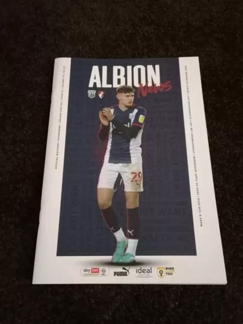 Wba West Brom West Bromwich Albion V Bournemouth 6422 Mint