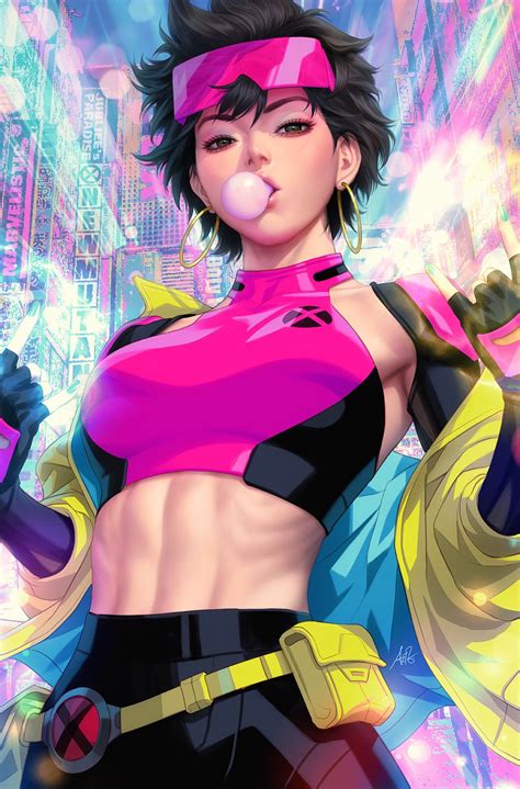 Stanley Lau Jubilee Marvel X Men Highres Official Art 1girl Abs