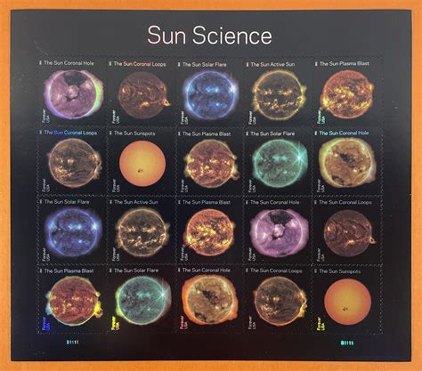 Scott 5598 5607 SUN SCIENCE Pane Of 20 US Forever Stamps MNH 2021