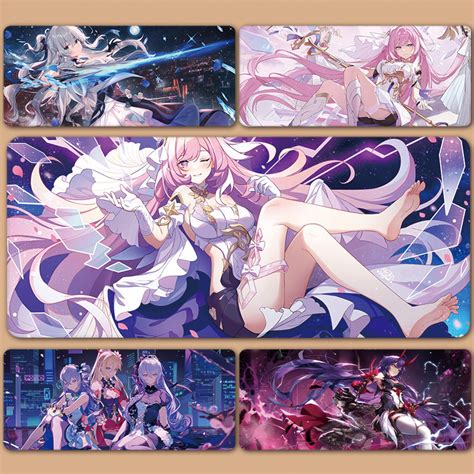 Honkai Impact 3rd Elysia Bronya Zaychik Raiden Mei Xxl Large Mousepad Keyboard Pad Mouse Pad