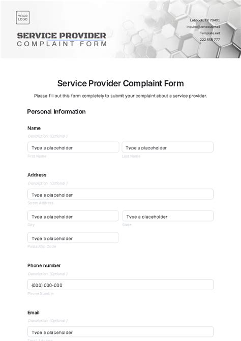 Free Product Complaint Form Template To Edit Online