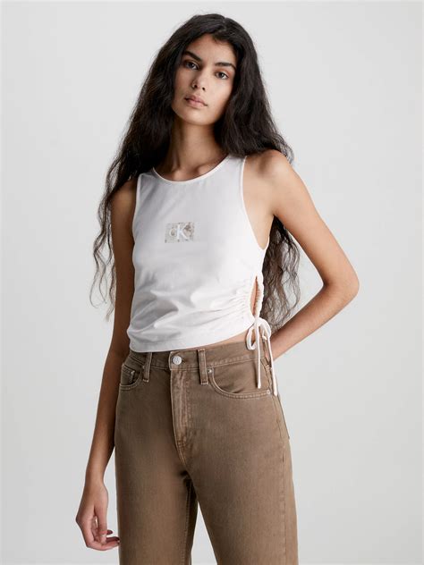 Ruched Drawstring Tank Top Calvin Klein® J20j221062ybh