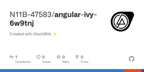 Github N11b 47583angular Ivy 6w9tnj Created With Stackblitz ⚡️