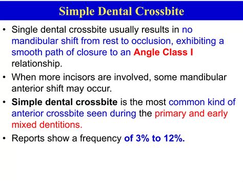 Anterior Dental Crossbite And Class Iii Malocclusion1 Pptx