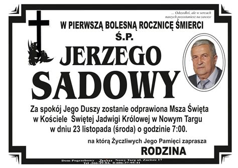 Jerzy Sadowy Rocznica Nowytarg24tv