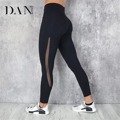 Danenjoy Explosion Models New Mesh Stitching Yoga Pants Tight High