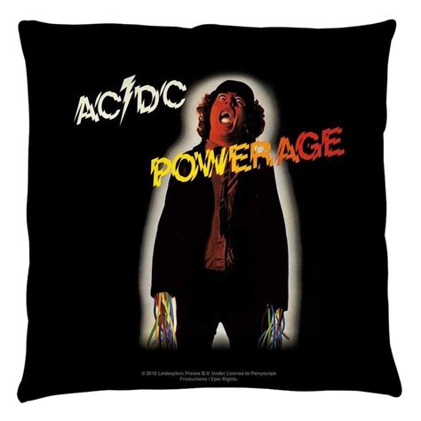 Acdc Powerage Cover Throw Pillows Acdc Throw Pillows Print Clothes