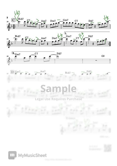 久保田利伸 La・la・la Love Song 久保田利伸saxカラオケ 악보 By Syzkah