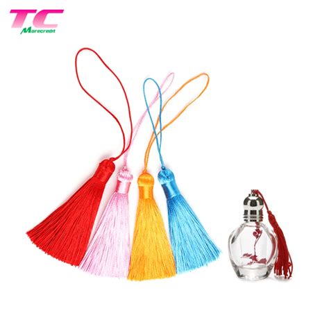 Luxury Silk Tassel With Metal Loop Metal Cap Silk Tassels For Perfume