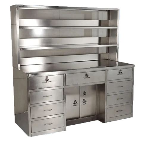 School Stainless Steel Lab Bench Floor Mounted Alkali Resistant