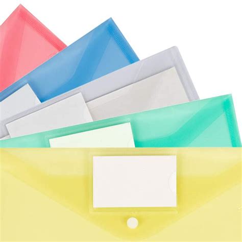 25 pack plastic clear document folder with label p grandado