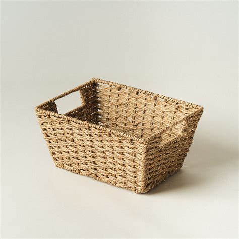 Twisted Rectangular Seagrass Wicker Storage Basket Set Artera Home
