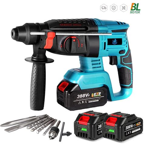 브러시리스 전기 해머 무선 임팩트 드릴 충전식 스크루 드라이버 전동 공구 마키타 18v 배터리용 4 가지 기능 26mm Aliexpress