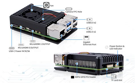 Geeekpi Armor Case With Fan For Raspberry Pi 5 Aluminum