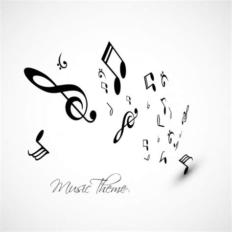 Fondo de notas de música Vector Gratis