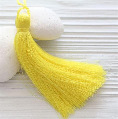 Yellow Silk Tassel Extra Large Tassel Silk Tassels Big Mala Tassel