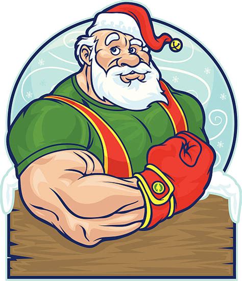 Best Muscle Santa Illustrations Royalty Free Vector Graphics And Clip