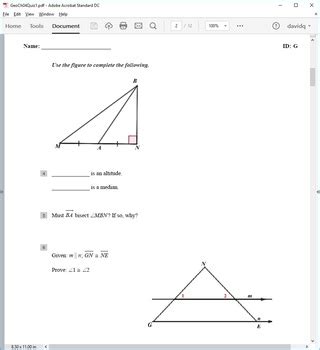 Quizzes And Test Geometry Congruent Triangles Jurgensen Chapter 4